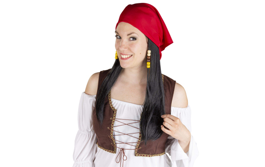 Langhaarperücke für Erwachsene - Piratin