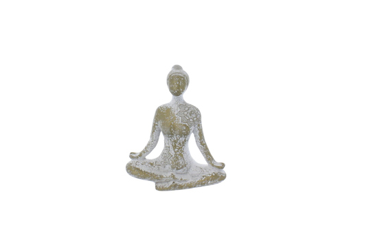 Yogafigur im Lotussitz - aus Polyresin - ca. 11 x 4,5 x 13,5 cm