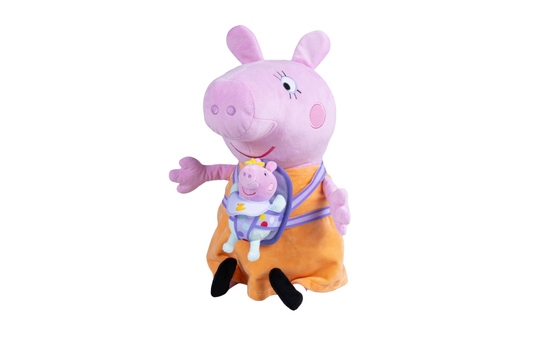 Peppa Wutz - Plüschfigur Mama Wutz mit Baby Evie - ca. 33 cm